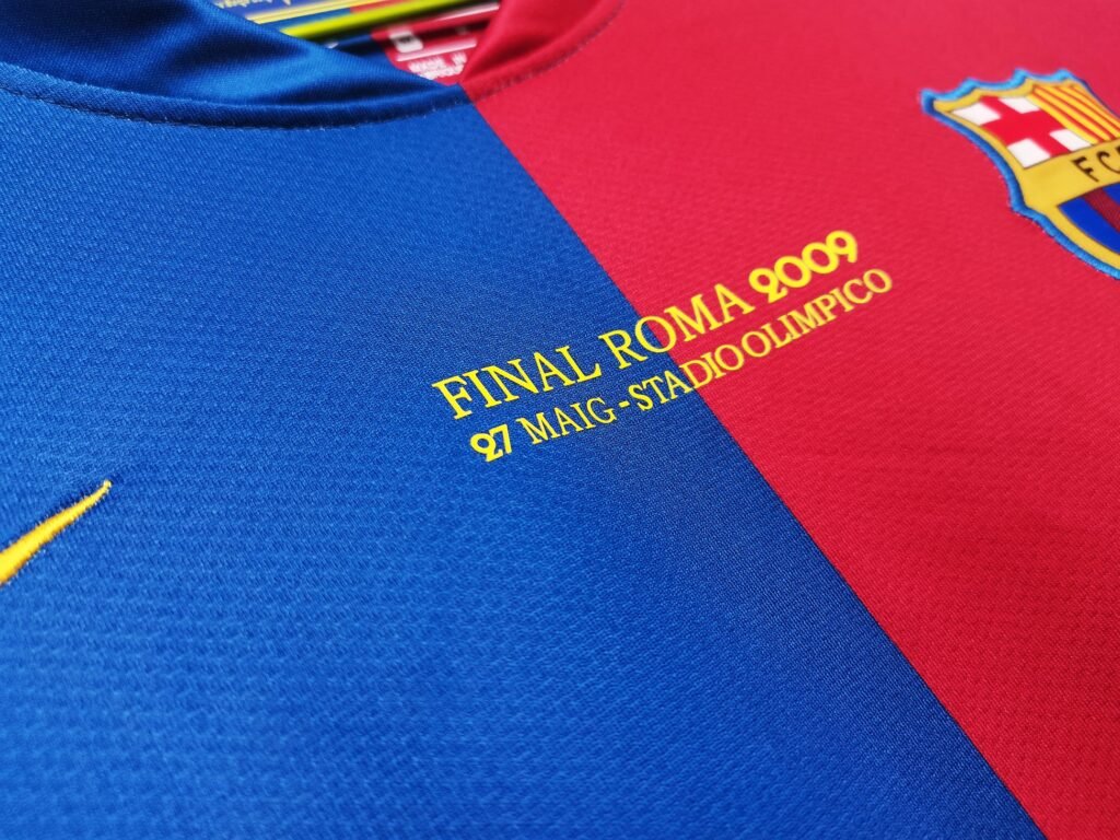 Barca Home retro jersey 2008-2009 final Champions League in Rome ...
